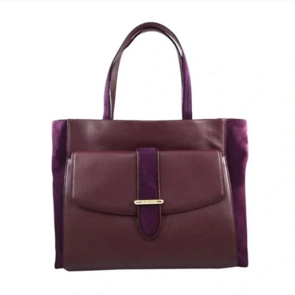 kate spade | Bags | Kate Spade Roselyn Hunts Place Wine Suede Leather ...